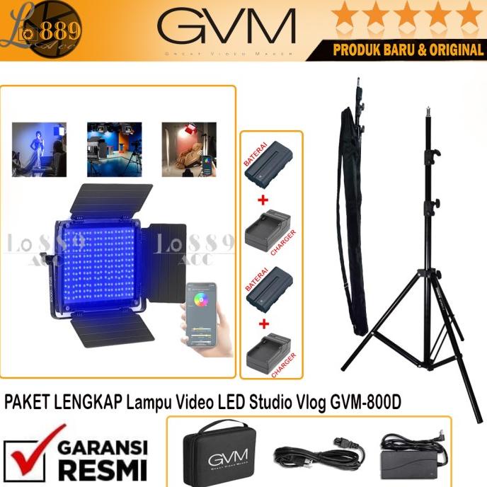 Jual PAKET Lampu Video LED Studio Vlog GVM-800D-RGB GVM 800D terupdate ...