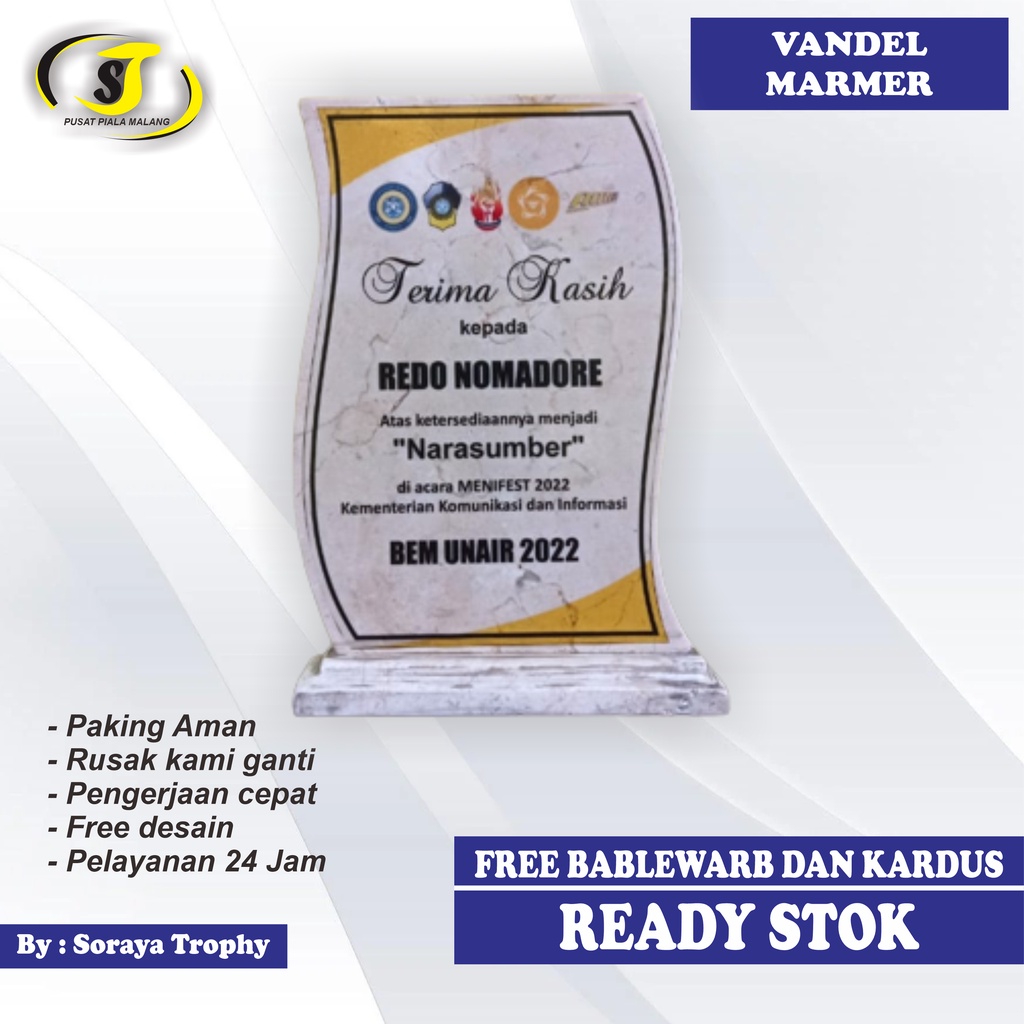 Jual Vandel marmer/ vandel marmer perpisahan / vandel marmer wisuda ...