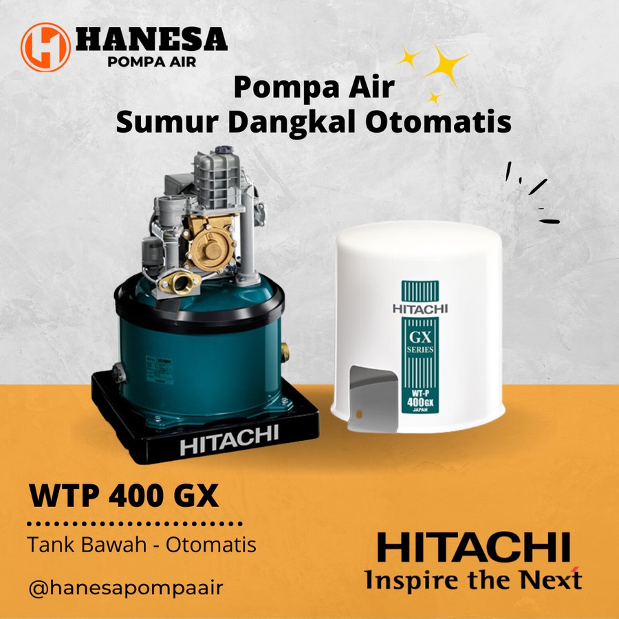 Jual Hitachi WTP 400 GX Pompa Air Sumur Dangkal Otomatis | Shopee Indonesia