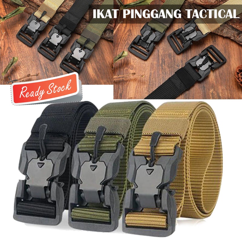 Jual Tali Ikat Pinggang Pria Canvas Army Tactical Fast Unlocking Buckle ...