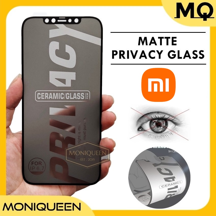 Jual Nano Ceramic Shield MATTE PRIVACY Glass Anti Spy Poco Xiaomi Redmi A1 8 8A 9 9T 9A 9C 10A ...