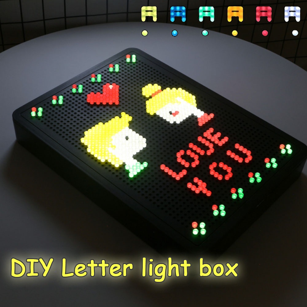 Jual LED Pixel Surat LightBox DIY Luminous Kuku Ibu 6 Warna Baterai USB Pernikahan Natal Hadiah ...