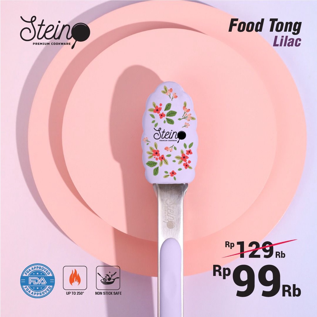 Jual Steincookware Stein FoodTong Tongs Tong Food Pencapit Makanan Pink ...