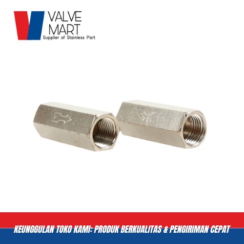 Jual Check valve one way valve no return valve hexagonal 1/8" | Shopee ...