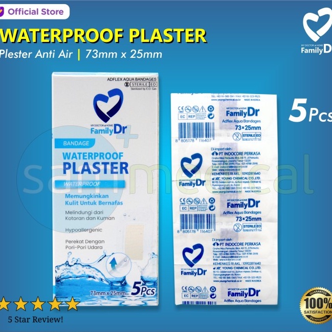 Jual Family Dr Adflex Waterproof Plaster atau Plester Anti Air 73x25mm ...