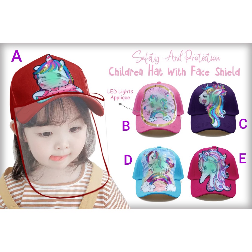 Jual Safety Cap LED SEQUIN Kids Topi Baseball Shield Anak TERMURAH ...
