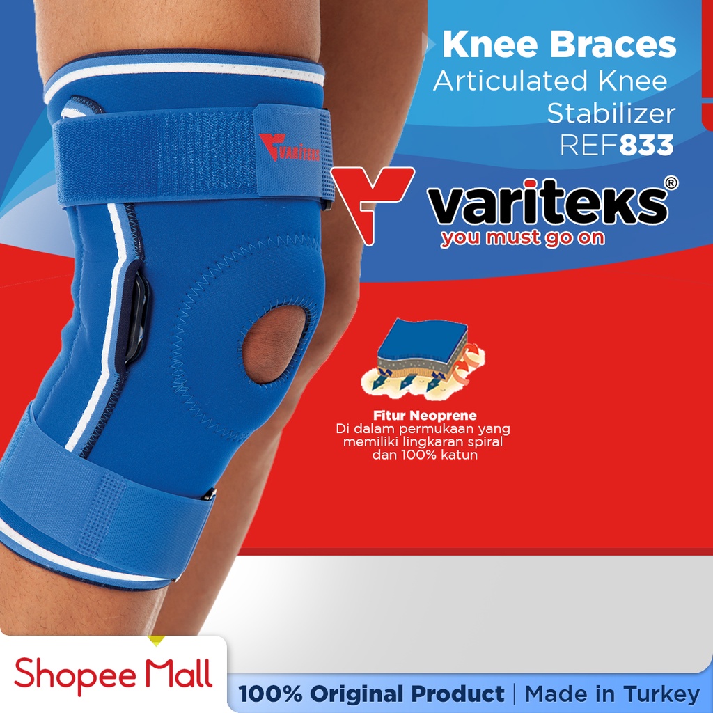 Jual VARITEKS 833 Articulated Knee Stabilizer (Knee Support) | Shopee Indonesia