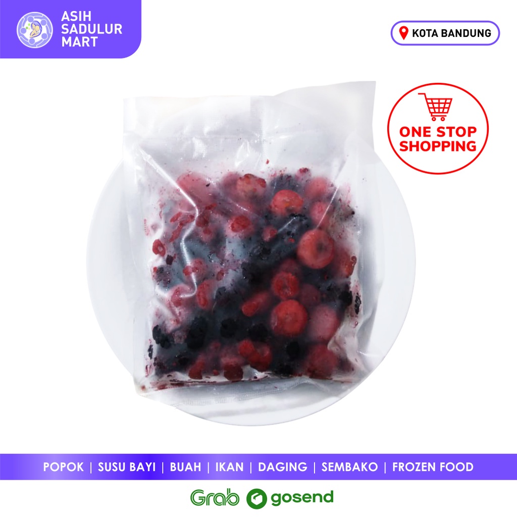 Jual Mix Berries (Berry) Stroberi Rasberi Raspberry Blackberry ...