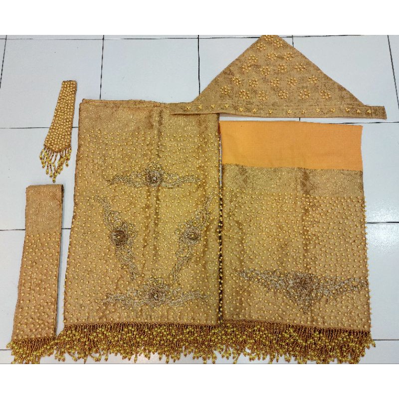 Jual KAIN SONGKET ACEH PAYET MUTIARA/SET KAIN SONGKET PENGANTIN ACEH ...