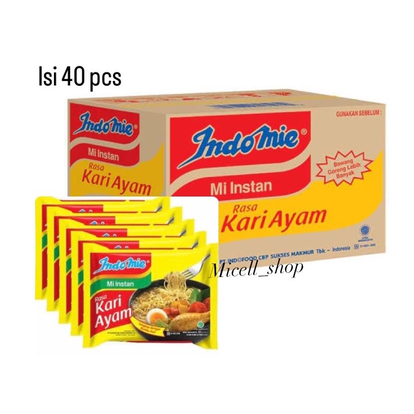 Jual INDOMIE RASA KARI AYAM 1 DUS ISI 40 PCS | Shopee Indonesia