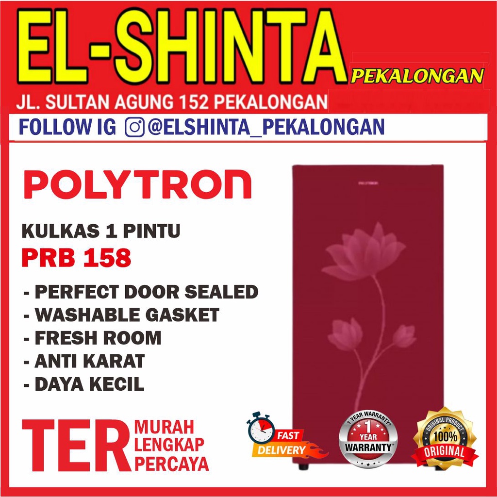 Jual KULKAS POLYTRON PRB-159 / PRB-179 / PRB 189 / KAPASITAS 150L ...