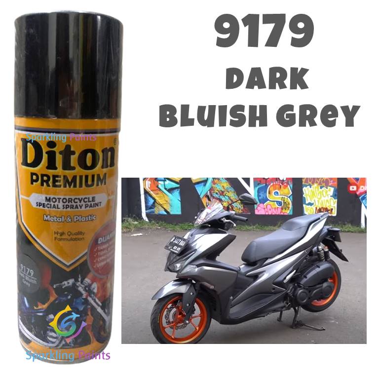 Jual Pilox Diton Premium Dark Bluish Grey 9179 400ml Abu-abu Metallic ...