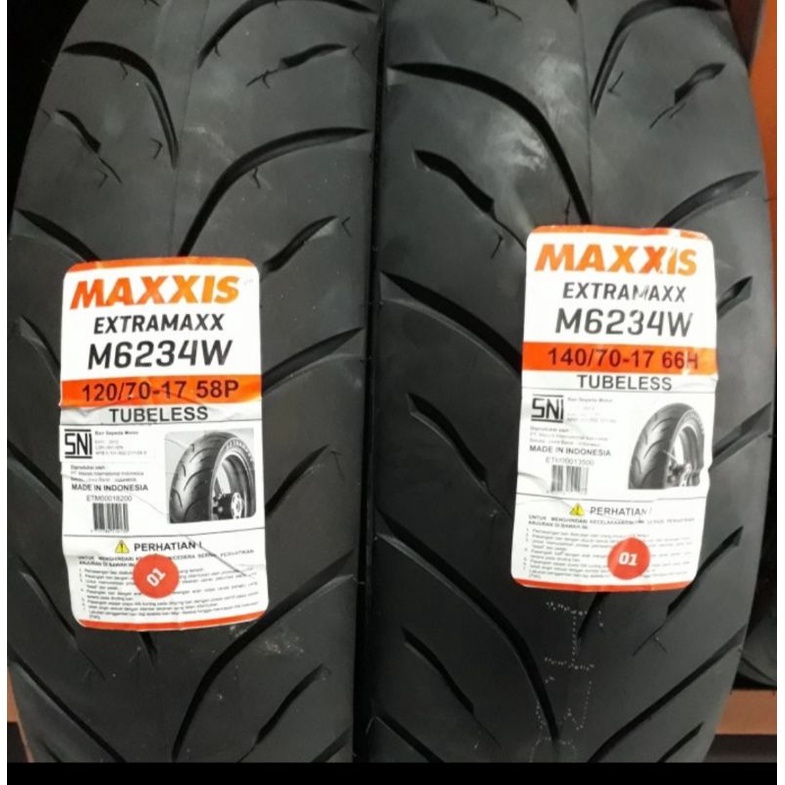 Jual ( PAKET 2 BAN RING 17 ) MAXXIS EXTRAMAX 120/70-17 & 140/70-17 ...