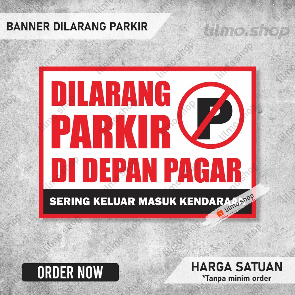 Jual Cetak Banner Dilarang Parkir , Spanduk Dilarang parkir | Shopee ...
