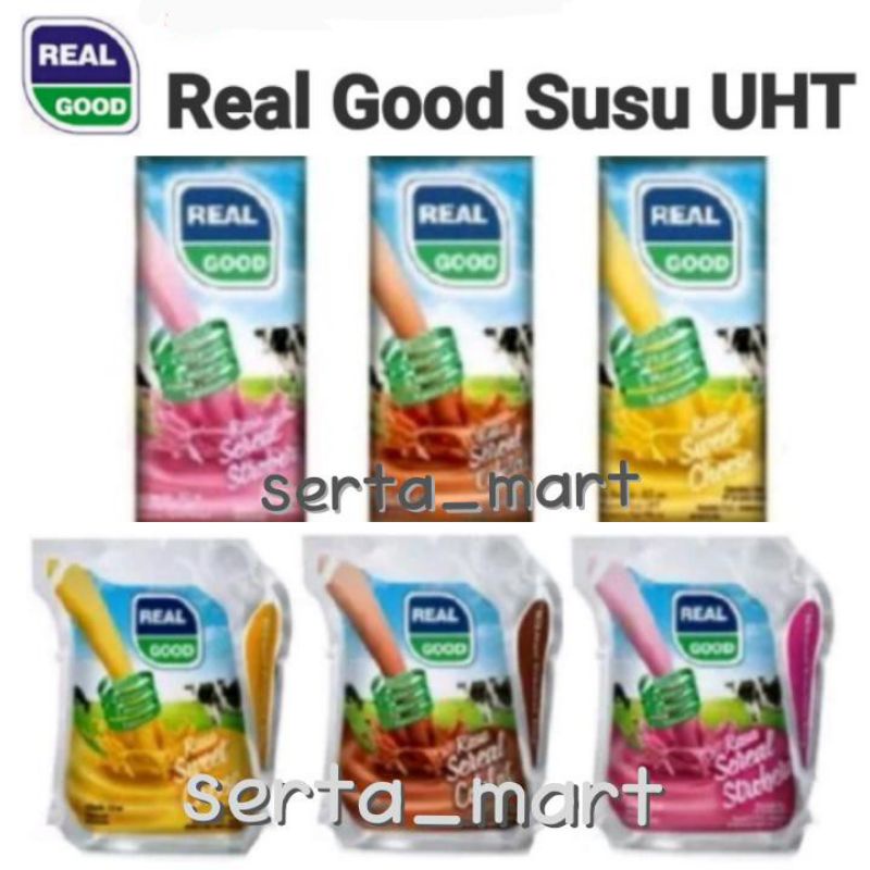 Jual Real Good Susu UHT Pouch 125ml - Susu Bantal 150ml - Sereal ...