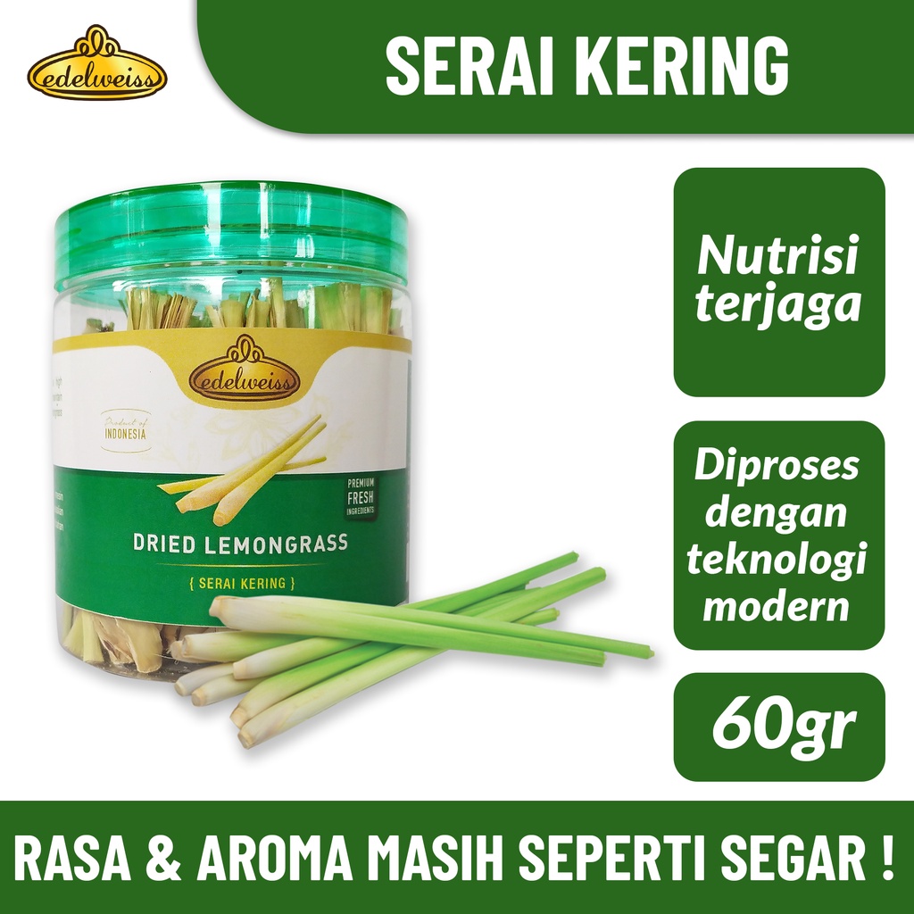 Jual Serai Kering 60 gr (Dried Lemongrass) Edelweiss | Shopee Indonesia