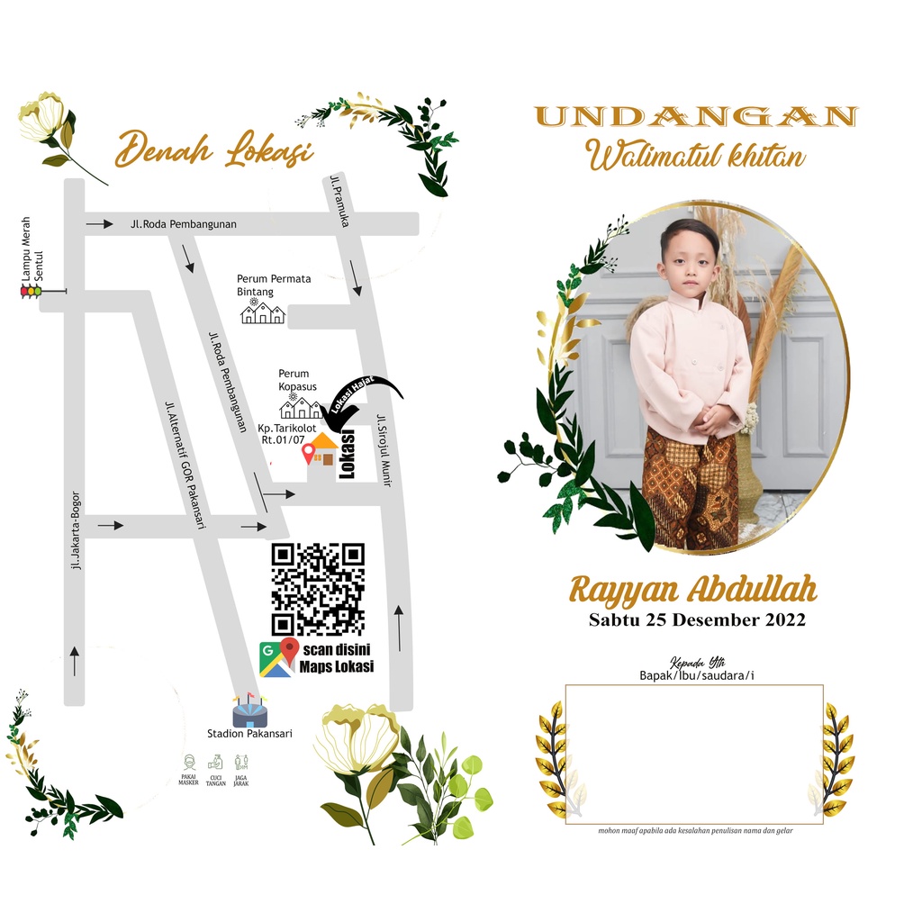 Jual Undangan sunatan Khitanan paket 500pcs | Shopee Indonesia