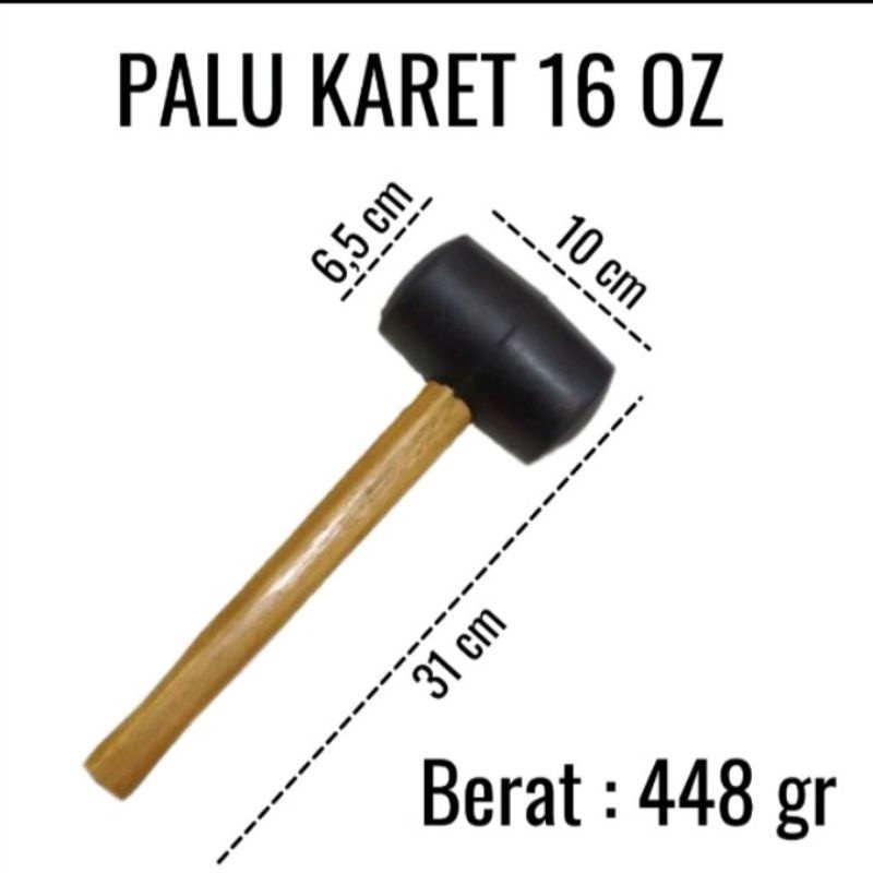 Jual PALU KERAMIK ATAU PALU KARET UKURAN BESAR 16 OZ | Shopee Indonesia