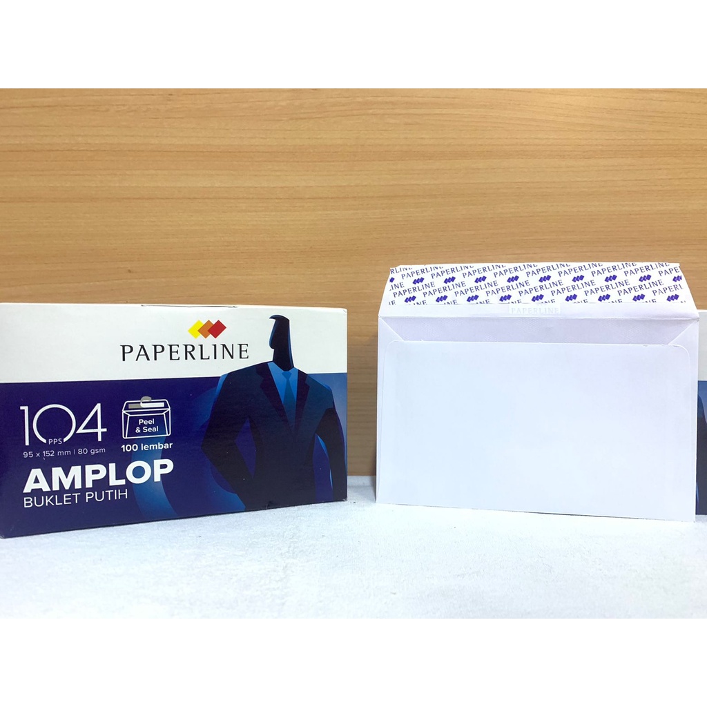 Jual AMPLOP PUTIH POLOS 80 gsm 100 Lembar PAPERLINE 104 PPS 95x152mm | Shopee Indonesia