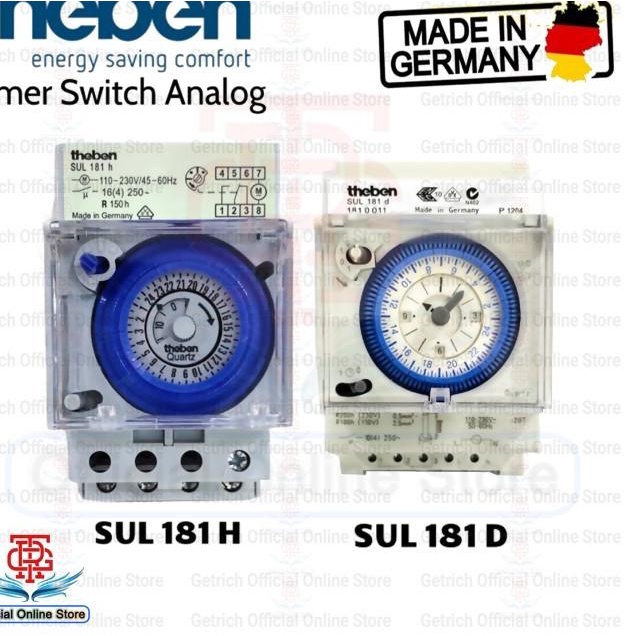 Jual Timer Switch Analog 100-240V AC 24 Jam TheBen SUL 181 D H Original ...