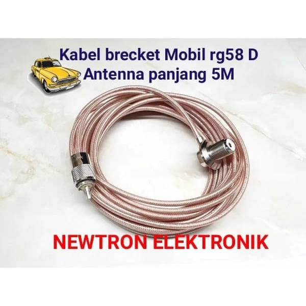 Jual Kabel Bracket Breket Antena Mobil RG58 D Antenna 5M Rig Icom Yaesu Kenwood Rig Mini QYT ...