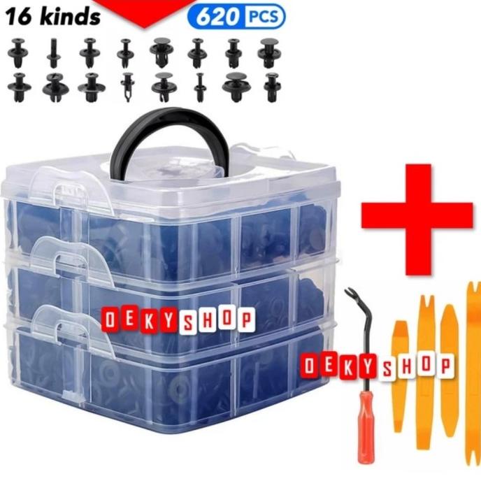 Jual Klip Kancing Paku Rivet Fastener Bemper Dashboard Mobil 16 Ukuran ...