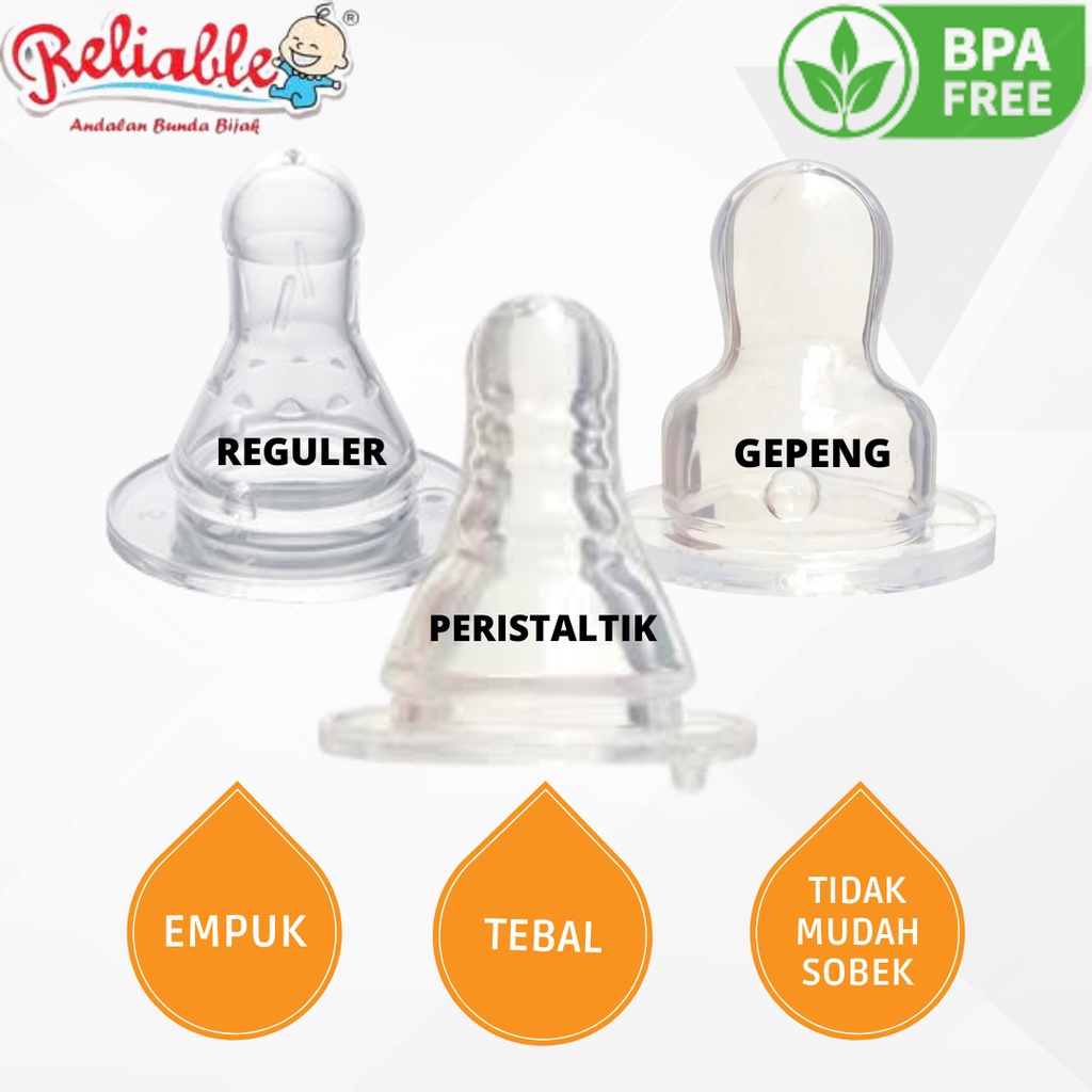 Jual Karet Dot Nipple Silicon Botol Susu Bayi Reguler Dot Bulat Reliable | Shopee Indonesia