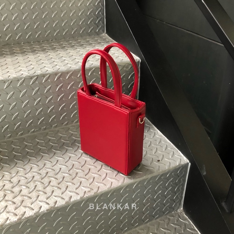 Jual Mini Pop Bag Red by Blankar - Crossbody Bags | Shopee Indonesia
