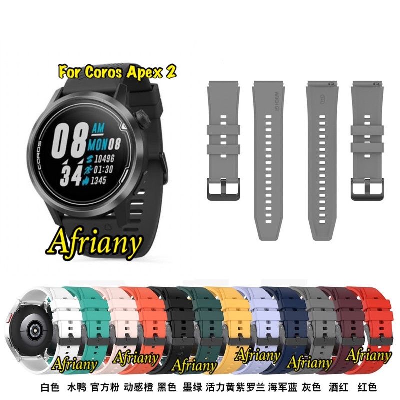 Jual Strap Coros Apex 2 Apex pro / Apex 2 Pro Rubber Tali Jam Tangan ...