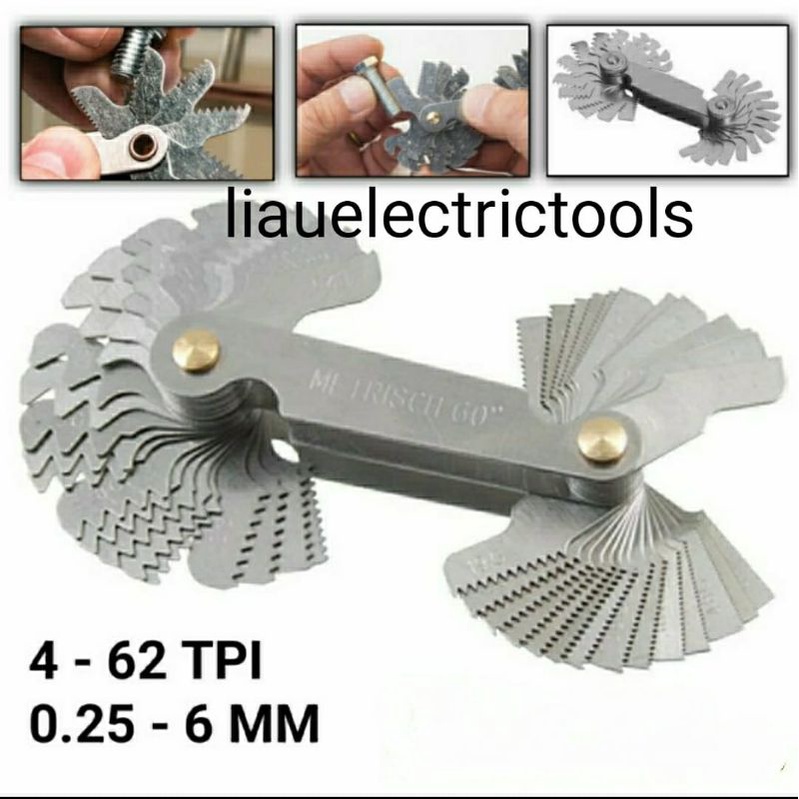 Jual Alat Ukur Drat Mal Ulir WW - MM SOLAR THREAD SCREW PITCH GAUGE ...