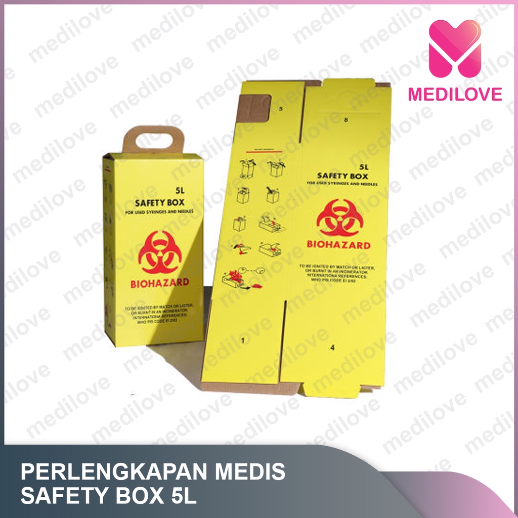Jual Safety Box 5L + Plastik / Biohazard / SAFETY BOX 5L / TEMPAT SAMPAH MEDIS / TEMPAT SAMPAH ...