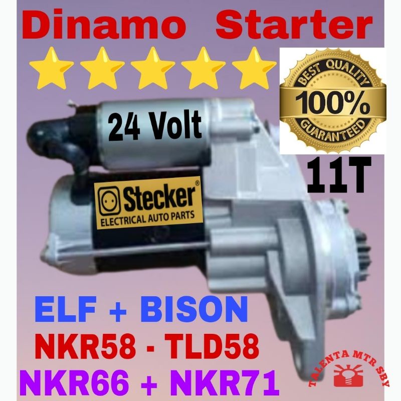 Jual BERGARANSI DINAMO STARTER ISUZU ELF BISON TLD58 NKR58 NKR66 NKR71 ...