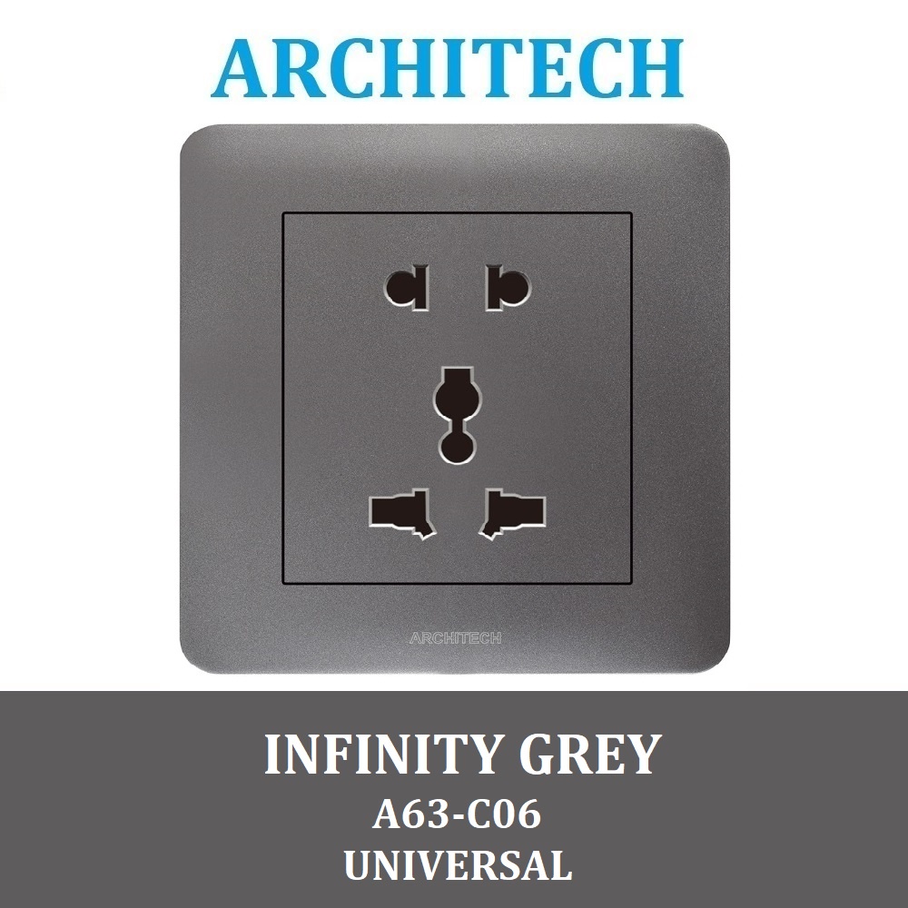 Jual Architech Infinity Grey A63 /Stop Kontak/ Sakelar Saklar Rumah Architech Infinity Gabungan ...