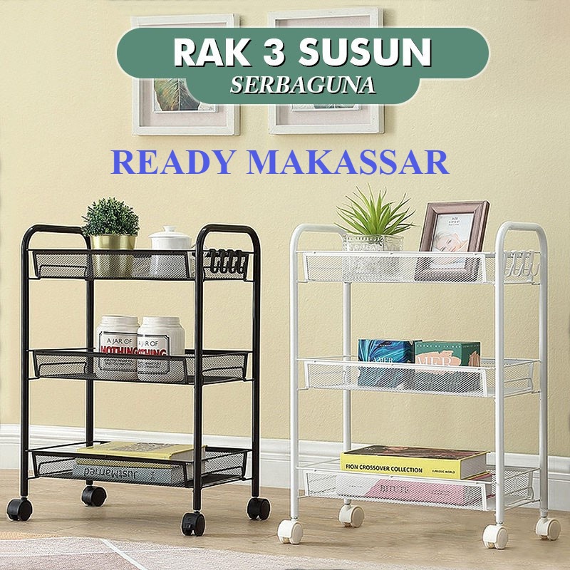 Jual OLIVE TROLLEY RAK DORONG 3 TINGKAT / RAK TROLI 3 SUSUN / 3 SUSUN ...