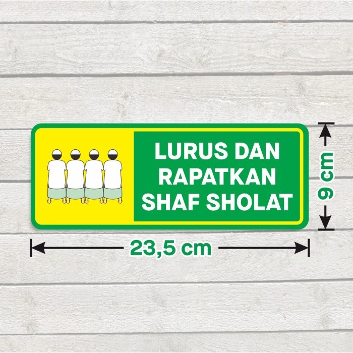 Jual Sticker Vinyl Label Sign Masjid Lurus & Rapatkan Shaf Sholat 9x23 ...