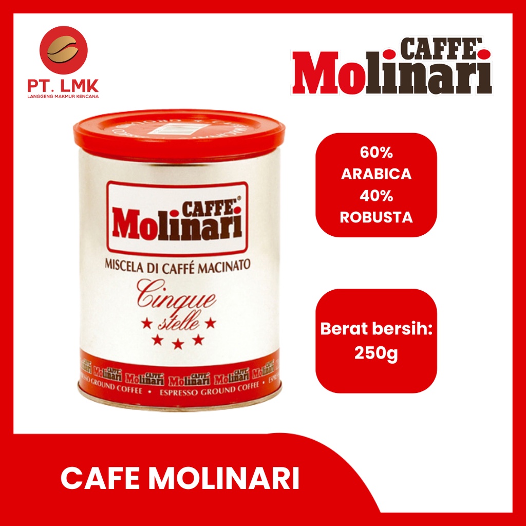 Jual Molinari Coffee Cinquestelle Kopi Italy Bubuk 250 Gr | Shopee Indonesia
