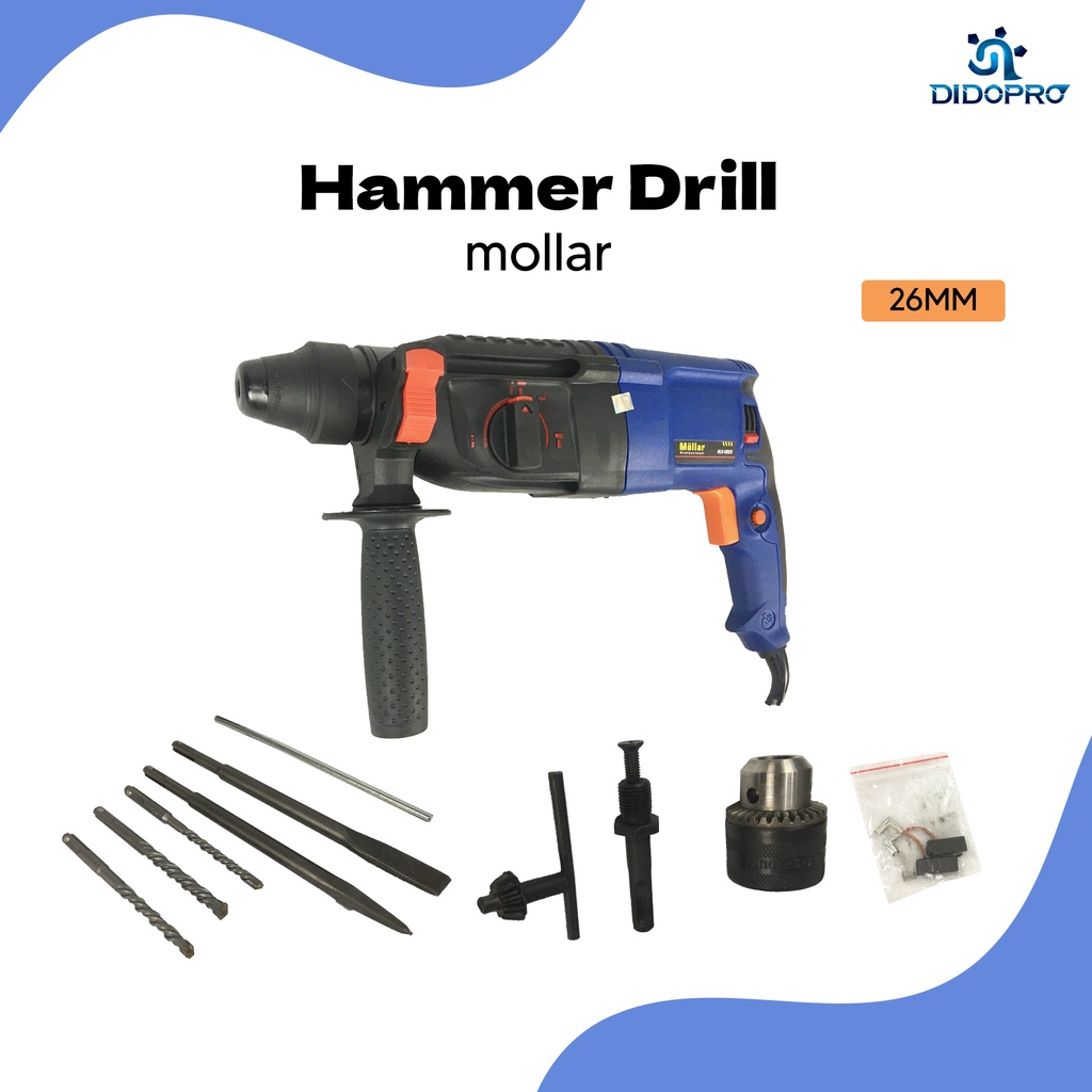 Jual Mesin Bor Tembok Beton Mollar Bor Bobok Rotary Hammer Impact Drill ...
