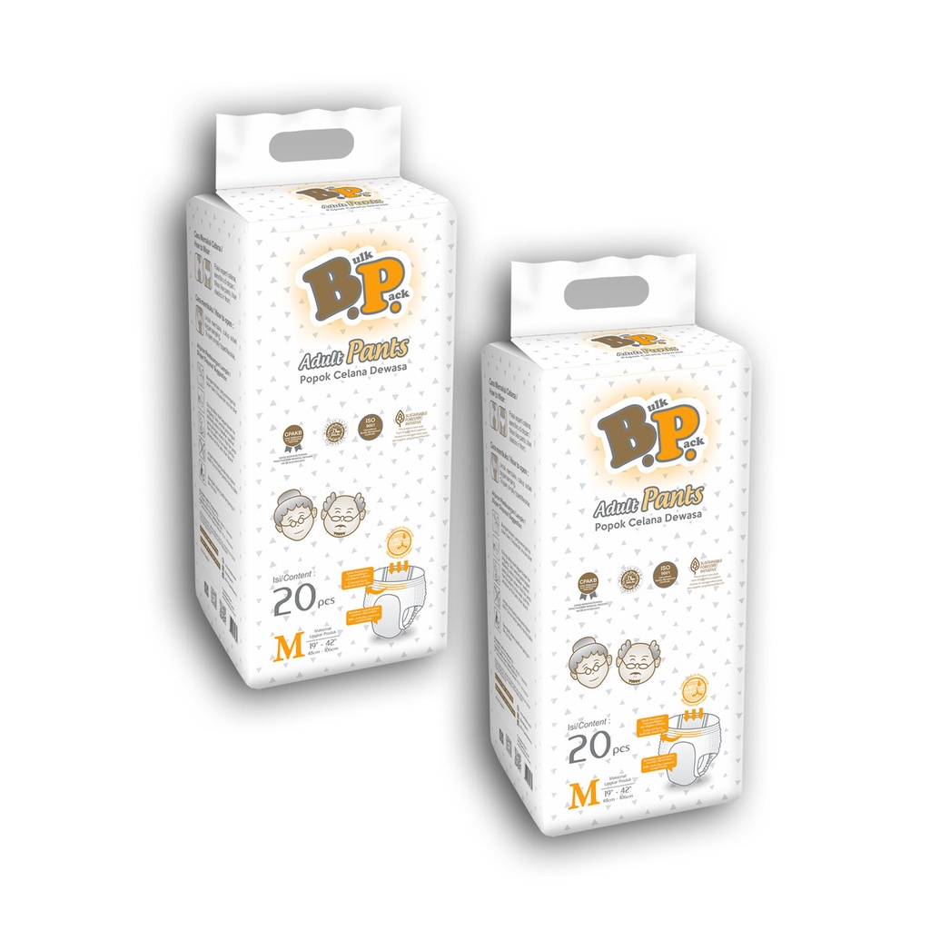 Jual BP Diapers Adult Pants / Popok Dewasa model Celana ukuran M isi 20 pcs [Twinpack] | Shopee ...