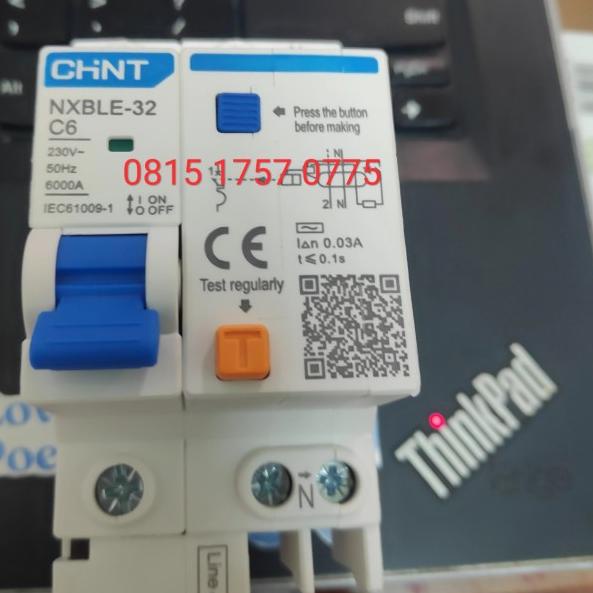 Jual RCBO Chint ELCB+MCB NXBLE-32 1P +N 6ka 6A- 32A Chint 30MA - 32A | Shopee Indonesia