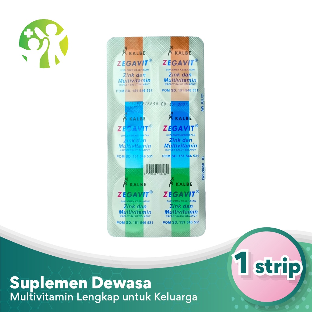 Jual Zegavit 1 Strip x 6 Kaplet - Membantu Memelihara Kesehatan Tubuh ...