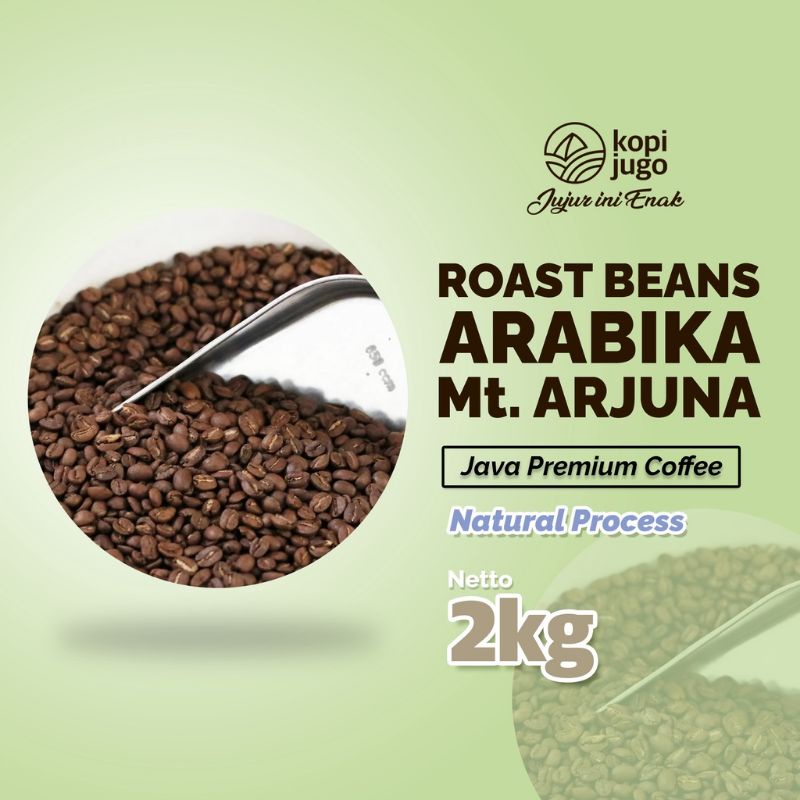 Jual KOPI JUGO Roasted Bean Kopi Arabika Gunung Arjuna 2kg Grade 1/ Biji Kopi Asli Kopi Arabika ...