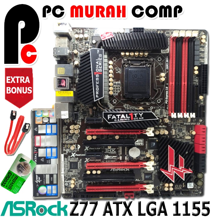 Jual Mainboard Mobo Motherboard Z77 ATX Soket LGA 1155 | Shopee Indonesia