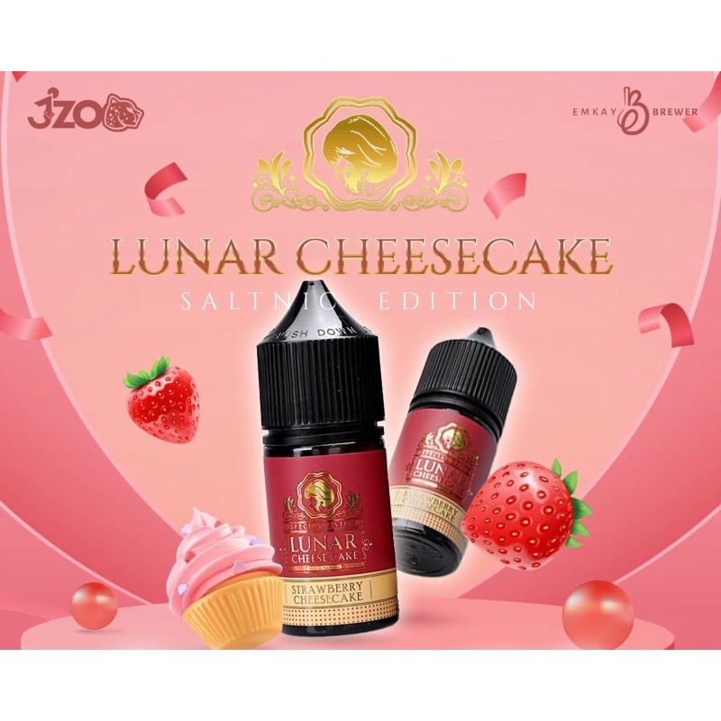 Jual LUNAR SALT NIC STRAWBERRY CHEESECAKE 30MG 30ML | Shopee Indonesia