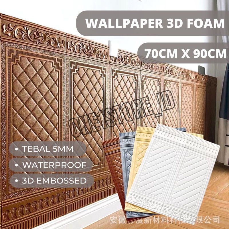 Jual Wallpaper Dinding 3D Foam Wallfoam Motif Pintu 70cm x 90cm ...