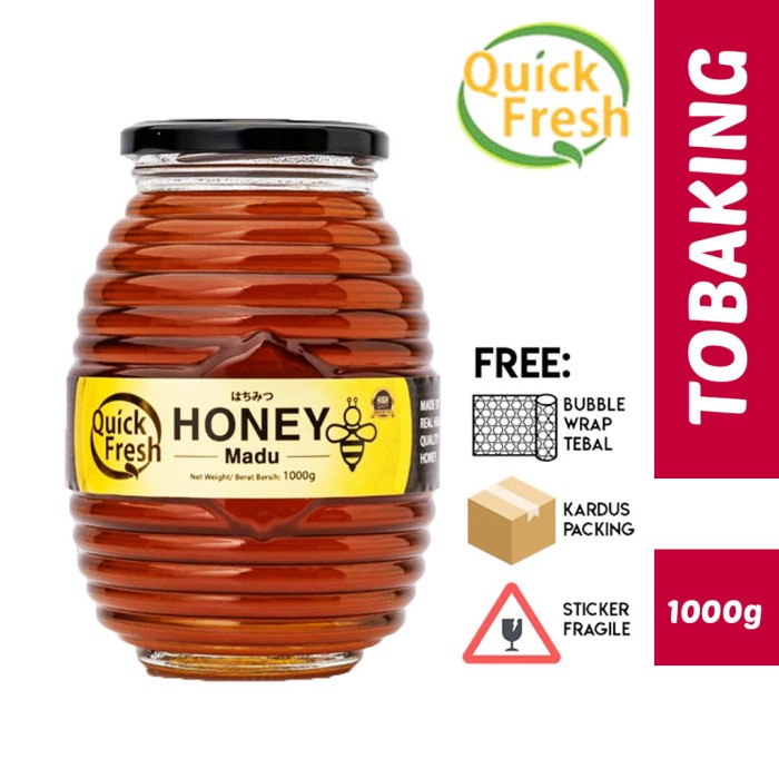 Jual Madu Murni Quick Fresh Honey 1000 gr | Shopee Indonesia