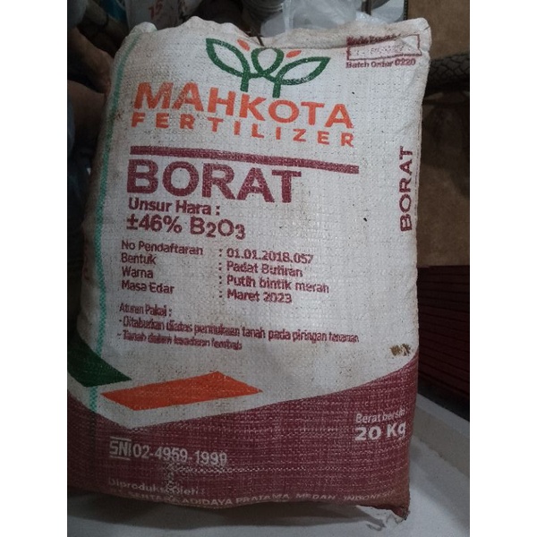 Jual Pupuk Borat Mahkota 20kg//Original 100% | Shopee Indonesia