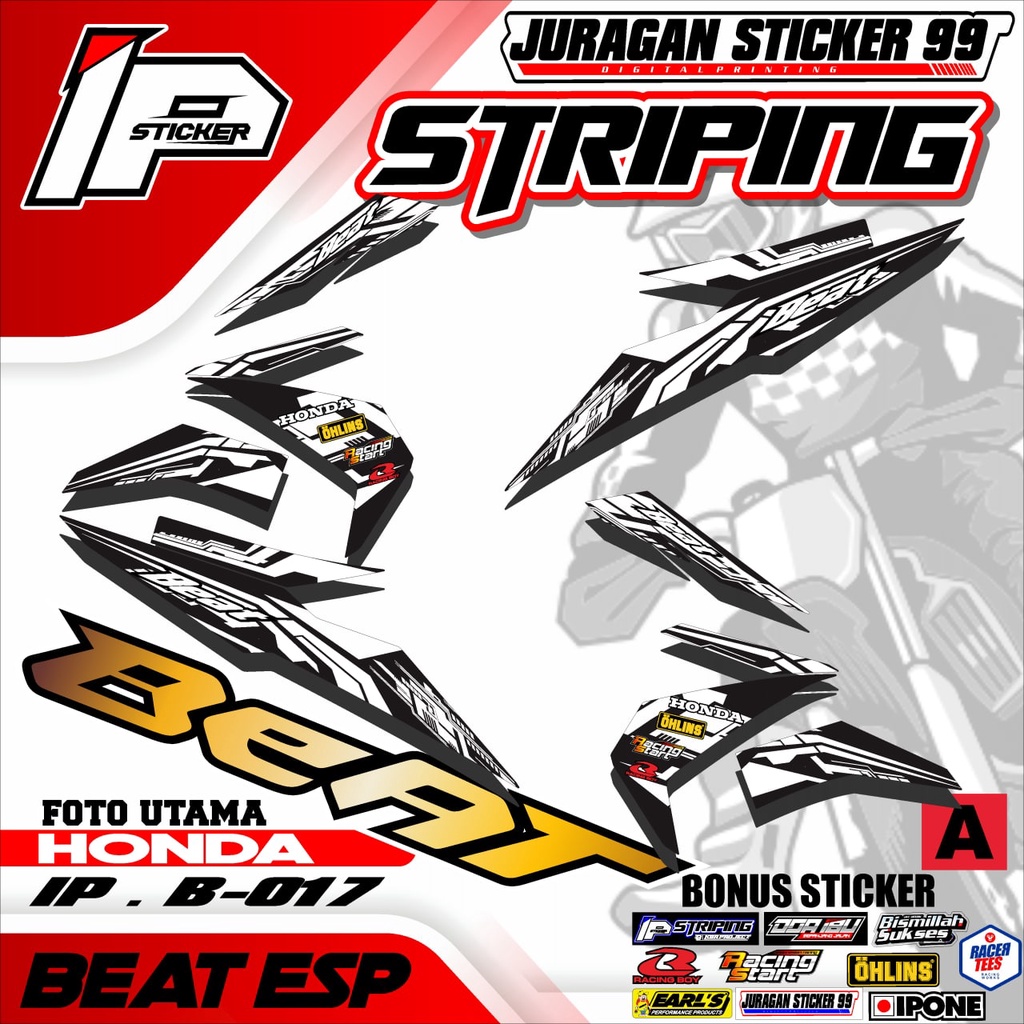 Jual (COD) STICKER STRIPING HONDA BEAT ESP (COD) STICKER STRIPING HONDA ...