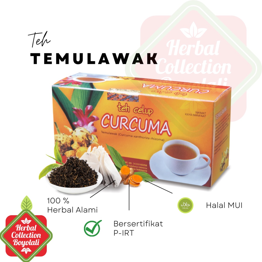 Jual Teh Curcuma Temulawak Tazakka isi 20 Kantung teh Celup untuk Daya ...