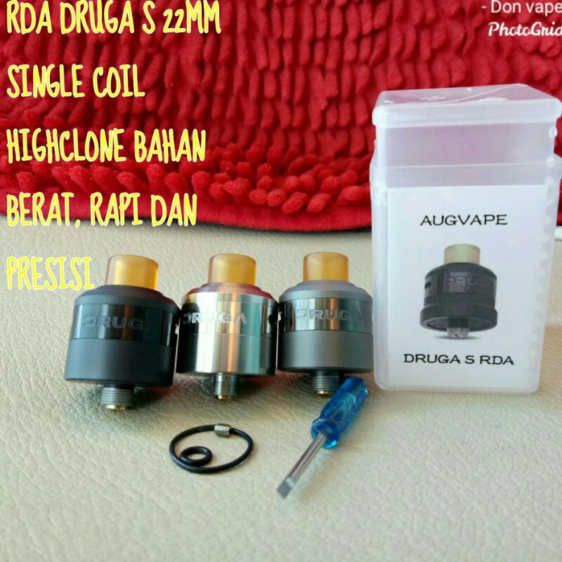 Jual RDA DRUGA S 22MM SINGLE COIL HIGHCLONE | Shopee Indonesia