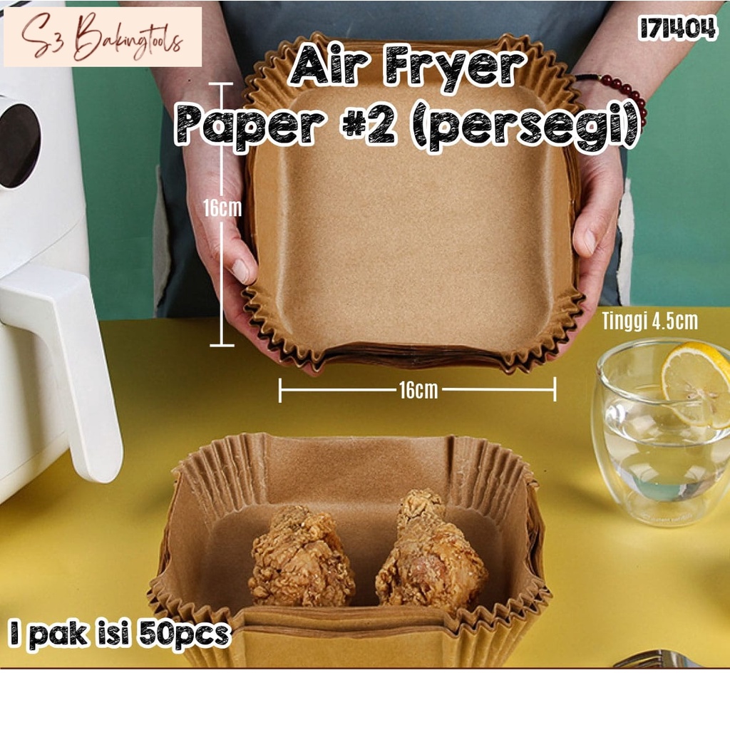 Jual Air fryer paper persegi isi 50 pcs | Shopee Indonesia
